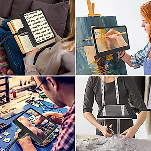 5X Magnifying Glass with Light and Stand, 36 LED Dimmable Floor Magnifying Lamp, 3-in-1 Adjustable Lighted Magnifier for Reading, Sewing, Crafts, Close Work etc