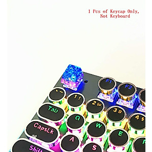 Handmade Resin R4 Keycap Jewelry Blue Pink 2.0 for Cherry MX RGB Gaming Mechanical Keyboard