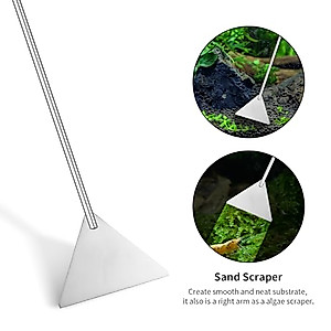 Ohtomber Aquascape Tools Aquarium Kit - 4PCS Terrarium Supplies Include Long Tweezers for Terrarium, Feeding Tongs, Aquarium Scissors, Aquarium Algae Scraper for Fish Tank Cleaning Plant Trimming