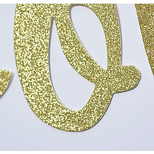 Tomorrow We Do Banner Hanging Garland for Rehearsal Dinner Sign Engagement Bridal Shower Wedding Party Decorations Photo Prop Sign (Gold Glitter)