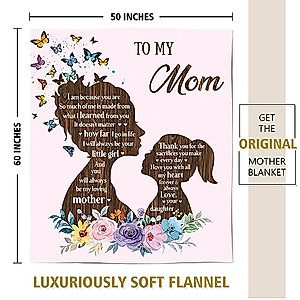 SteadStyle Gifts for Mom from Daughter, Mom Birthday Gifts Blanket, Mom Gifts for Mother's Day Christmas Thanksgiving, Fluffy Blanket for Mom (60" × 50")