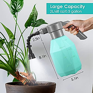 SideKing 0.5 Gallon Electric Spray Bottle Plant Mister for Indoor/Outdoor Plants, 2L Automatic Watering Can Rechargeable Battery Powered Sprayer with Adjustable Spout for Garden, Fertilizing, Cleaning