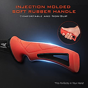 KastKing Intimidator Fillet Knife with Sharpening Steel, Ultra-Sharp G4116 German Stainless-Steel Blades, Non-Slip Handle, Protective Sheath, 9'' Fillet Knife and Honing Rod