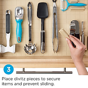 KMN Home DD00396 DrawerDecor Customizable Organizer, Drawer and Shelf Cabinet Liners, Non-Slip and Easy Clean, Deluxe Starter Kit, 16 Piece - Natural