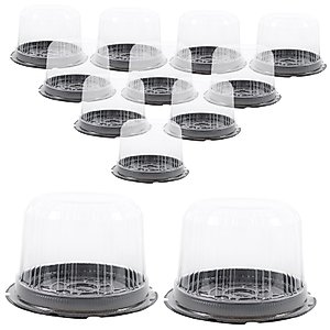 40 Pcs Packing Box Cake Box Cake Container Multi-function Cake Case Clear Cake Holder Clear Cake Carrier Round Cake Holder Cake Packing Holder Birthday Cake Holder