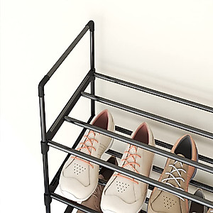 YSSPORT 6 Tiers Shoe Rack for Closet, Free Standing Shoe Rack Space Saving Shoes Storage Shelf, Stackable Shoe Shelf for 24 pairs Space