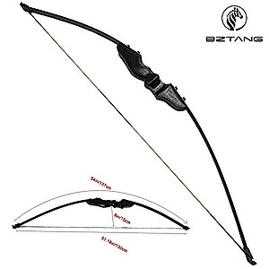 BZTANG Honor Archery Recurve Takedown Bow and Arrow Set 40lbs for Youth Adult Beginners Training Practice Wooden Straight Bow Longbow Kit