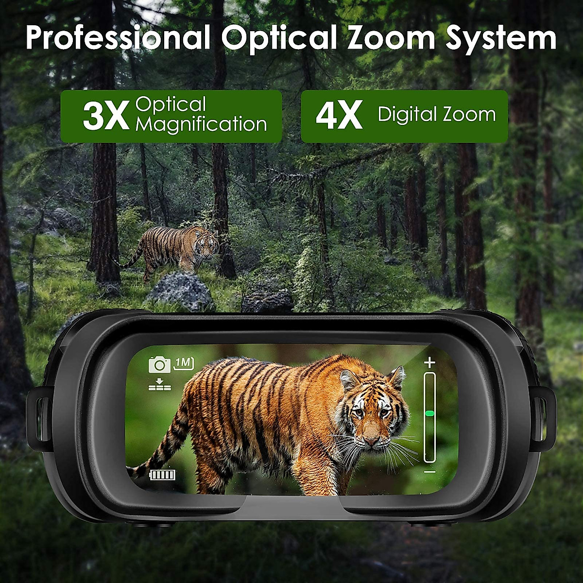 Night Vision and Day Binoculars for Hunting in 100% Darkness - Digital Infrared Goggles Military for Viewing 984ft/300M in Dark with 2.31" LCD Screen, Take Day Night IR Photos Video 32G TF Card Adults