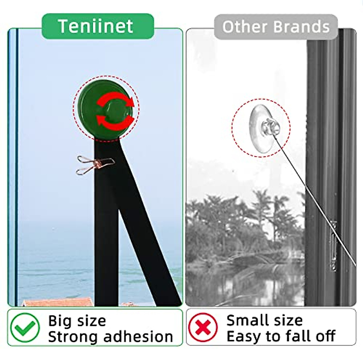 Foldable Cat Hammock Withstand Large Cats Over 60 lbs | Indoor Cat Window Perch with 3.3in Sturdy Suction Cups