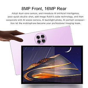 2 in 1 Tablet,10.1 Tablet with Keyboard 8GB 256GB 128G Expandable Computer Tablets PC, 8 Core CPU 5G WiFi Tablet 8+16MP Dual Camera (US Plug)