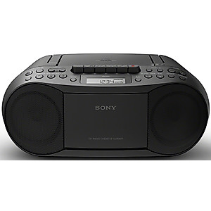 Sony Portable Full Range Stereo Boombox Sound System with MP3 CD Player, AM/FM Radio, 30 Presets, Headphone and AUX Jack - Bonus DB Sonic CD Head Cleaner