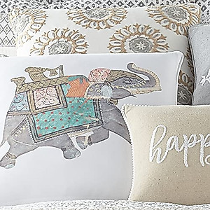 Levtex Home - Nacala - Decorative Pillow (18X18in.) - Mini Medallions - Taupe, Grey and White