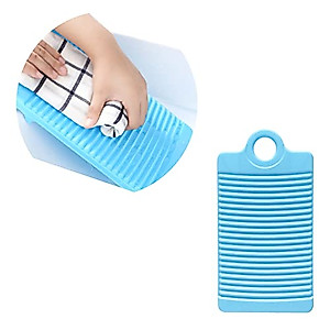 Cabilock Old School Washing Board Portable Non Washboard Plastic Hand Washing Board Underwear Washboard Mini Laundry Wash Board Clothes Washing Tool for Home Household (Blue) Manual Clothes Washer