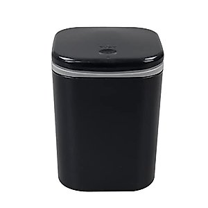 Zopnny Plastic 0.5 Gallon Tiny Trash Can, Desktop Mini Waste Bin, Black