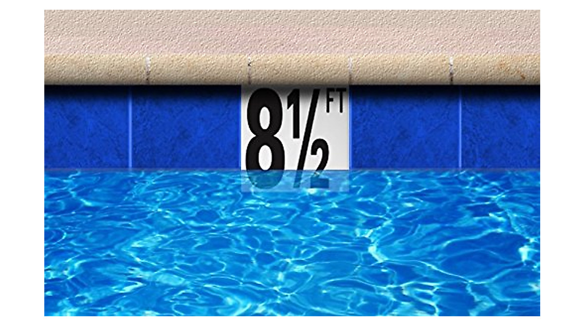 Aquatic Custom Tile 5FT Pool Sign - Non-Slip Depth Marker