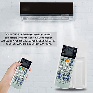 HONONJO Remote Control for Panasonic Air Conditioner Air Conditioning A75C3208 A75C3706 A75C3708 KTSX5J A75C3167 A75C3607 A75c3300 A75C3871 A75C3772