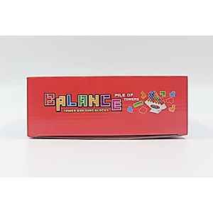 iYuePeng 32 Pcs Tetra Balance Tower Stacking Games Team Building Blocks Board Game for Kids & Adult, Drop The Pile of Tower STEM Toys for 2 Players, Family, Parties, Travel