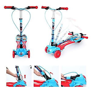 ygqtbc Swing Scooter Foldable Wiggle Kick Scooters Self Propelling Speeder Outdoor Sports with Height Adjustable Handlebar for Boys/Girl/Kids (Color : Purple)