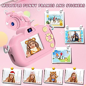 Kids Digital Camera, 1080P HD for Boys & Girls, Ages 3-9 - Mini Toy Camera with 32GB Card, Perfect for Selfies, Christmas & Birthday Gifts