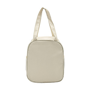 Atyhao Cute Lunch Bags, Cartoon Pattern Kawaii Lunch Box Oxford Cloth PU Keep Warm Thicken Aluminum Foil for Picnic (Beige Milk Tea Bear)