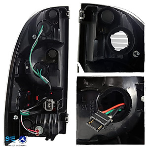 AKKON - For 2005-2015 Toyota Tacoma Factory Style Black LED Pair Tail Lights Brake Lamps Replacement