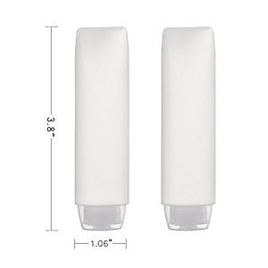 OTO 6 Pack Travel Size Plastic Squeeze Bottles for Liquids, 30ml/1 Fl. Oz TSA Approved Makeup Toiletry Cosmetic Containers