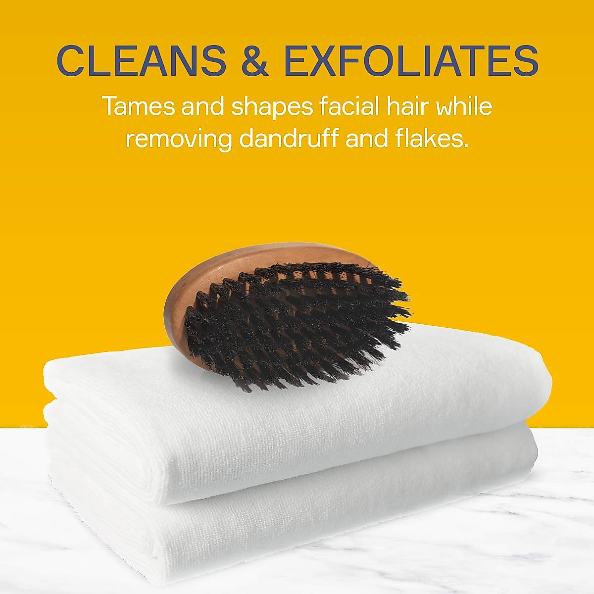 Seven Potions Beard Brush For Men With 100% First Cut Boar Bristles. Made in Pear Wood With Firm Bristles To Tame and Soften Your Facial Hair