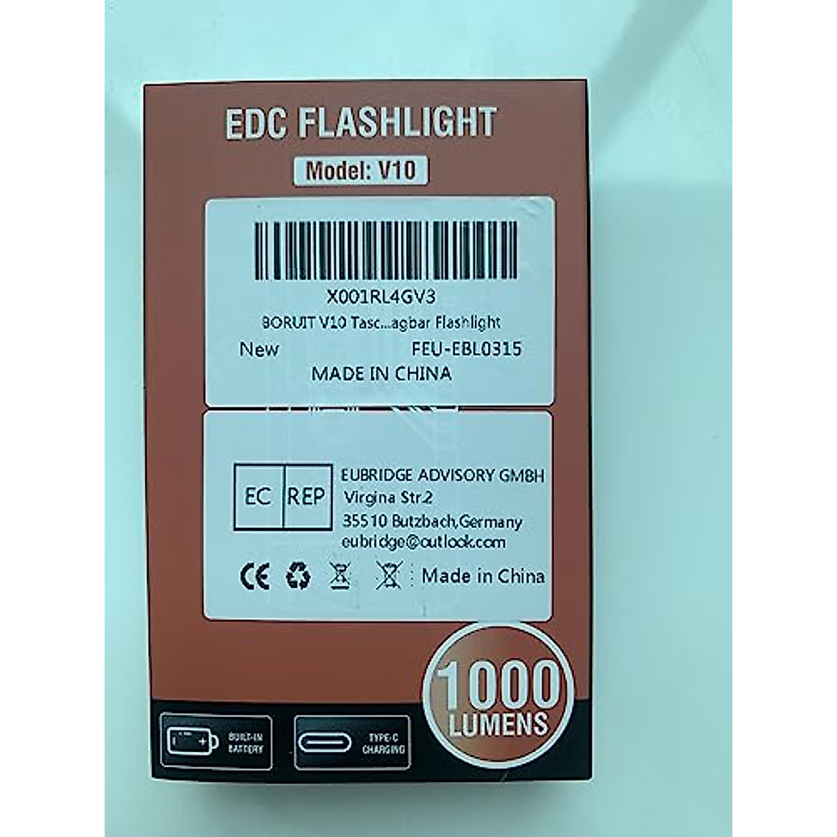 BORUIT V10 Small Powerful Flashlight with 365nm UV Black Light - Super Bright 1000 LM, USB C Rechargeable LED Keychain Flash Light with COB Side Light, Magnet Buzzer- 12 Modes, IPX4 Pocket Flashlight