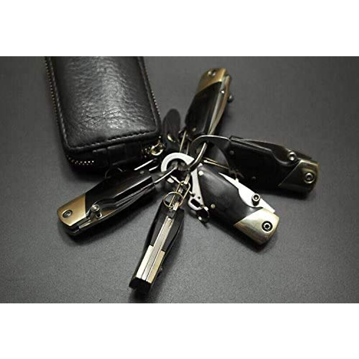 SZHOWORLD EDC Sandalwood Mini Pocket Camping Keychain Knife, World's Smallest All Purpose Pocket Knife Flat Blade, Easy to Open Grips, The Ideal Every Day Carry