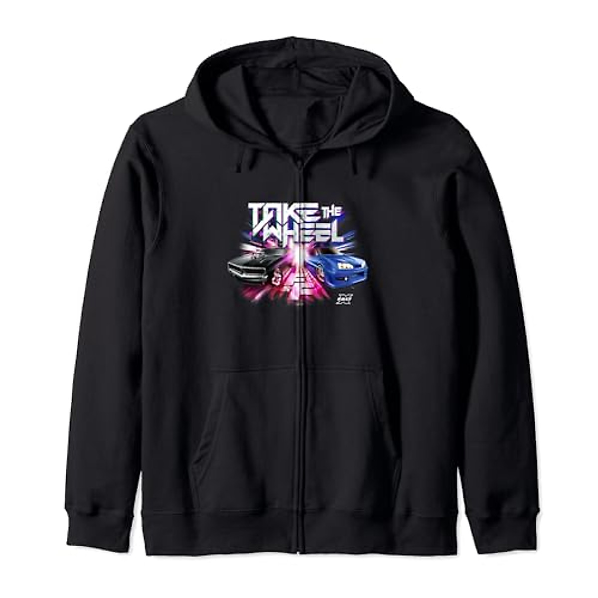 Fast X Take The Wheel Charger & Skyline Title Movie Poster Zip Hoodie
