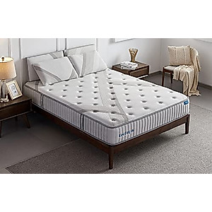 Twin Size Mattress, Lechepus 10 Inch Medium Firm Hybrid Mattress, Pocket Innerspring with Memory Foam for Motion Isolation, Breathable Tight Top Mattress in Box, CertiPur-US