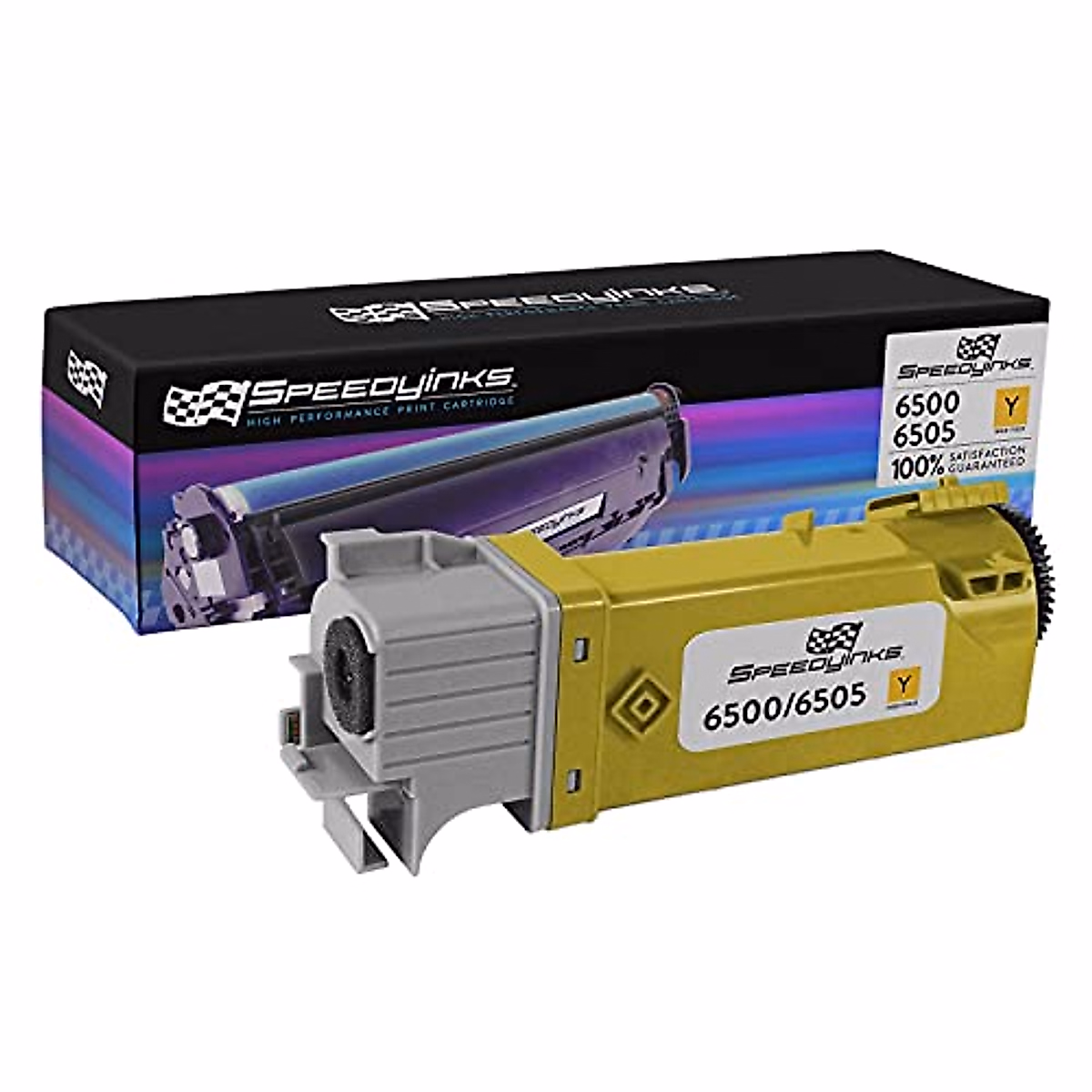 SPEEDYINKS Compatible Toner Cartridge Replacement for Xerox 106R01596 High Yield (Yellow) for Xerox Phaser 6500 & WorkCentre 6505