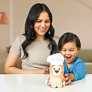 Bluey Friends Plush Soft Toy | Chef Bingo with Chef Hat and Spatula