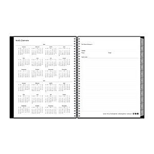 Blue Sky Enterprise Weekly/Monthly Planner, Enterprise Formatting, 11 x 8.5, Black Cover, 12-Month (Jan to Dec): 2023
