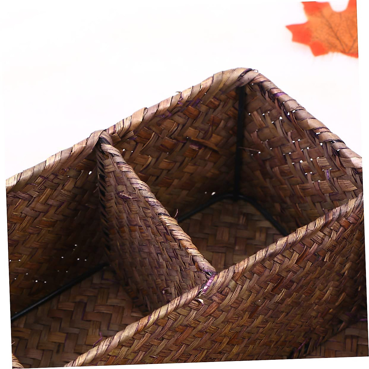 Alipis Makeup Organizer Drawers Stackable Wicker Baskets Makeup Organizer for Drawer Wicker Baskets with Lids Rectangular Wicker Basket Wicker Basket with Lid Makeup Tray Storage Showcase