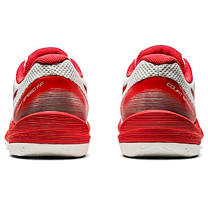 ASICS Women's Court Speed FlyteFoam Tennis Shoes, 10, White/Fiery RED