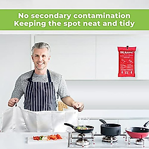Guardryshely Fire Blanket for Home, Emergency Fire Blanket Kitchen, Easy to Store Fire Suppression Blanket, Fiberglass Fire Blanket Emergency for Grill, Car, Fireplace (39 in x 39 in), 1 Pack