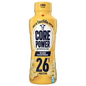 Fairlife Core Power 26g Protein Milk Shakes, Banana, (Pack of 6) Made with Canadian Milk (Shipped from Canada)