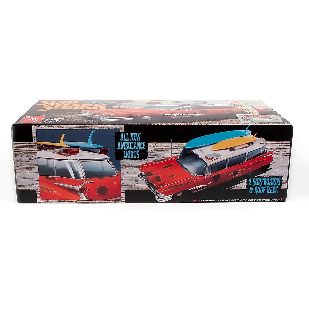 AMT Cadillac Ambulance 1959 1:25 Scale Model Kit, Factory Color