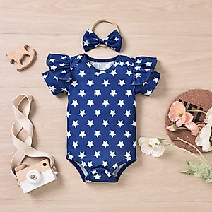 Aalizzwell Preemie Baby Girls Clothes Ribbed Short sleeve Floral Bloomer Shorts Summer Outfits Premature Beige