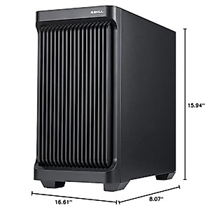 G.SKILL LT1 mATX Case with Tempered Glass Side Panel, Front Grill for Optimized Airflow - Black (GC-TKGW1-LT1)