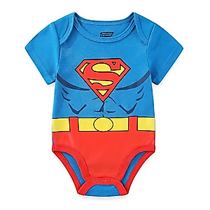 WARNER BROS Justice League Baby Boys 5 Pack Character Creepers - Batman, Superman, Flash, Aquaman and Green Lantern