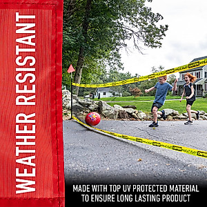 Franklin Sports Retractable Driveway Barrier– Visual Safety Barrier – Adjustable up to 20 feet– Easy Setup