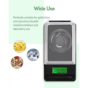 Milligram Scale (50g/ 0.001g) - Mg/Gram Scale, Precision Digital Pocket Kitchen Scale for Powder Medicine/Jewelry/Reloading/Herb(Including Batteries, Calibration Weights)