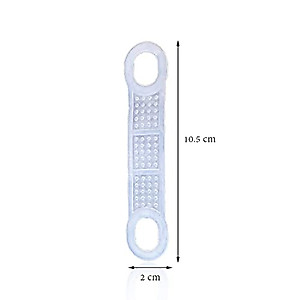 BLUECELL 100 Pcs Clear Non-Slip Rubber Clothes Hanger Grips Clothing Hanger Strips