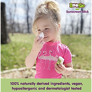 Baby Sunscreen by Boogie Block, Mineral Sunscreen Stick, Naturally Derived, Water Resistant, SPF 50, 0.49 Oz, Pack of 1