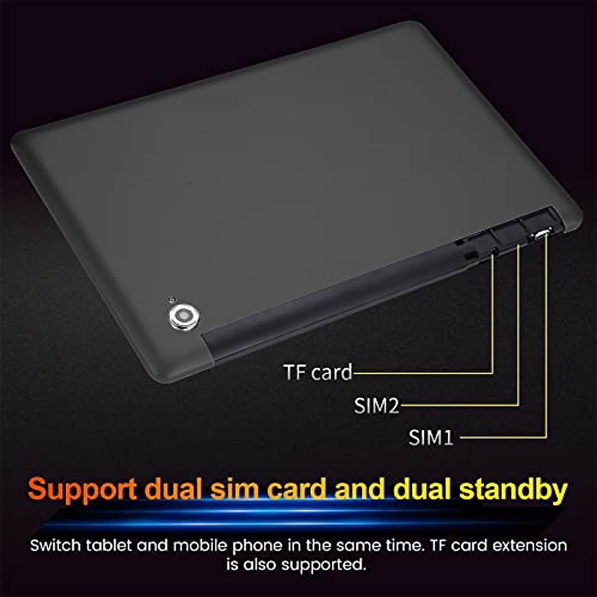 Tablet Android 10.0 Operating System 10.1-inch HD Display Quad Core Processor 2GB RAM and 32GB ROM TF Expansion Support Built-in WiFi Bluetooth GPS Tablet