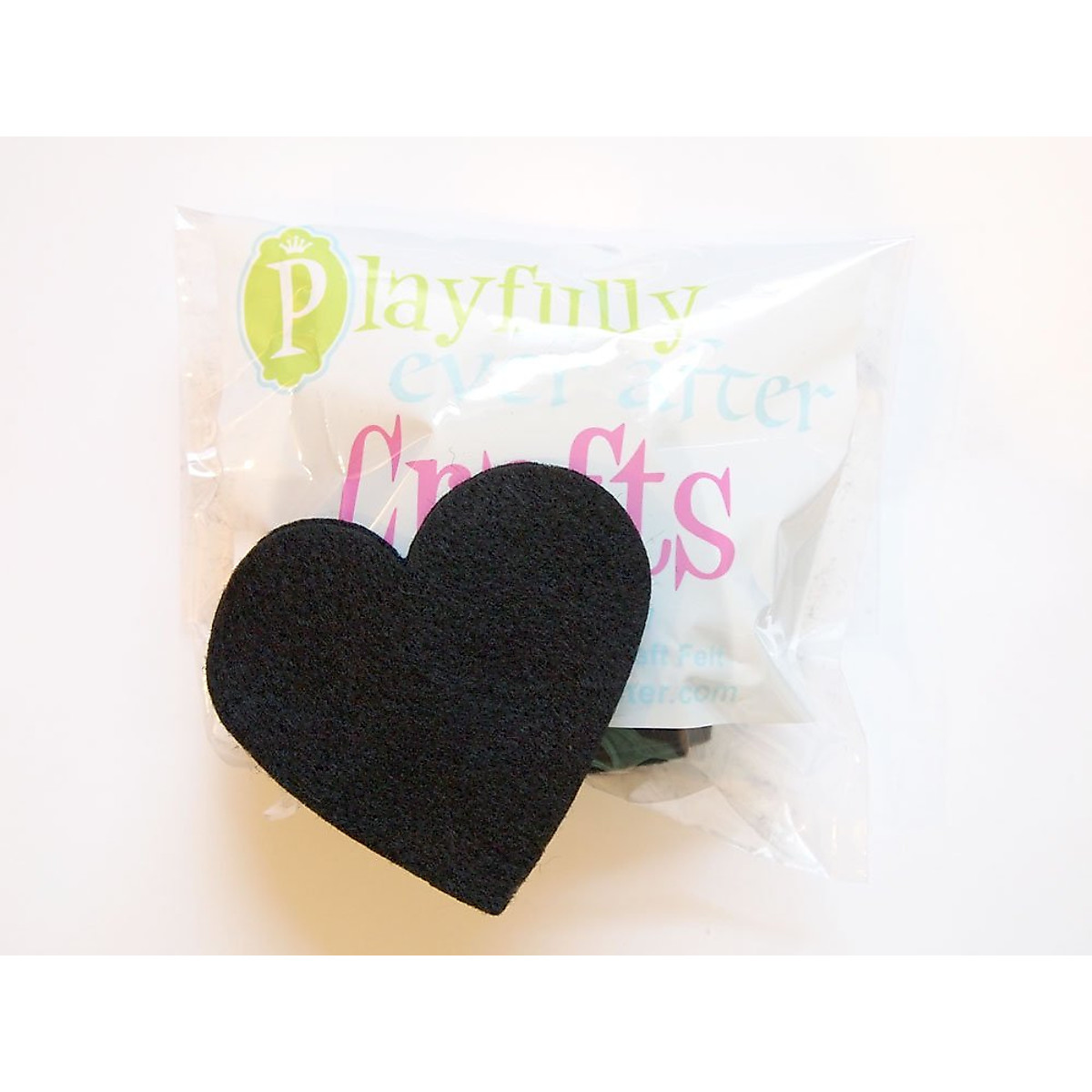 Playfully Ever After 3 Inch 28pc Felt Hearts (Black)