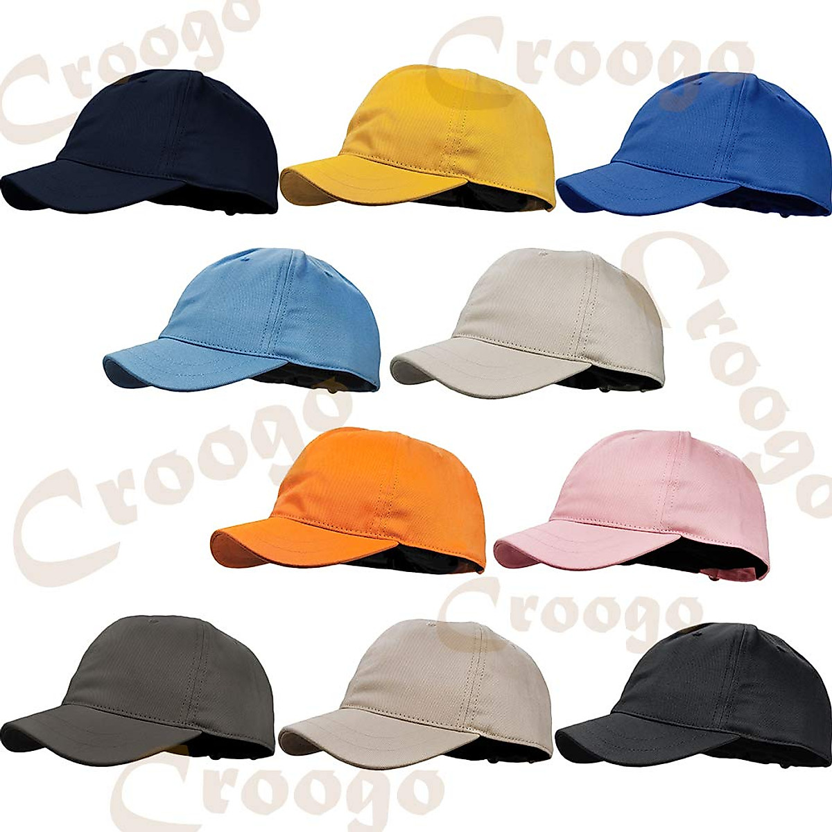 Croogo Solid Color Ball Cap Plain Short Bill Design Baseball Hat Truckers (M-RD02-Royal Blue)