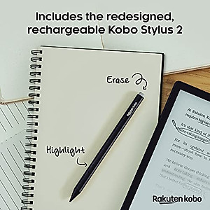 Kobo Elipsa 2E | eReader | 10.3” Glare-Free Touchscreen with ComfortLight PRO | Includes Kobo Stylus 2 | Adjustable Brightness | Wi-Fi | Carta E Ink Technology | 32GB of Storage